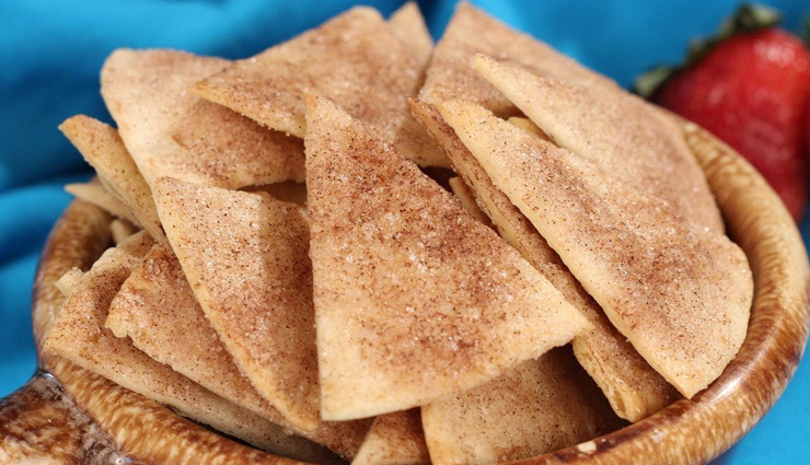Recipe- Yummy and Easy To Make Baked Cinnamon Sugar Tortilla Crisps ...