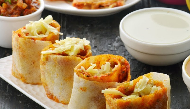 Recipe- Healthy To Eat Vegetable Spring Roll Dosa - lifeberrys.com
