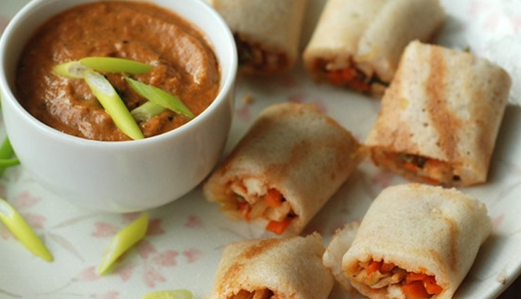 Recipe- Healthy To Eat Vegetable Spring Roll Dosa - lifeberrys.com